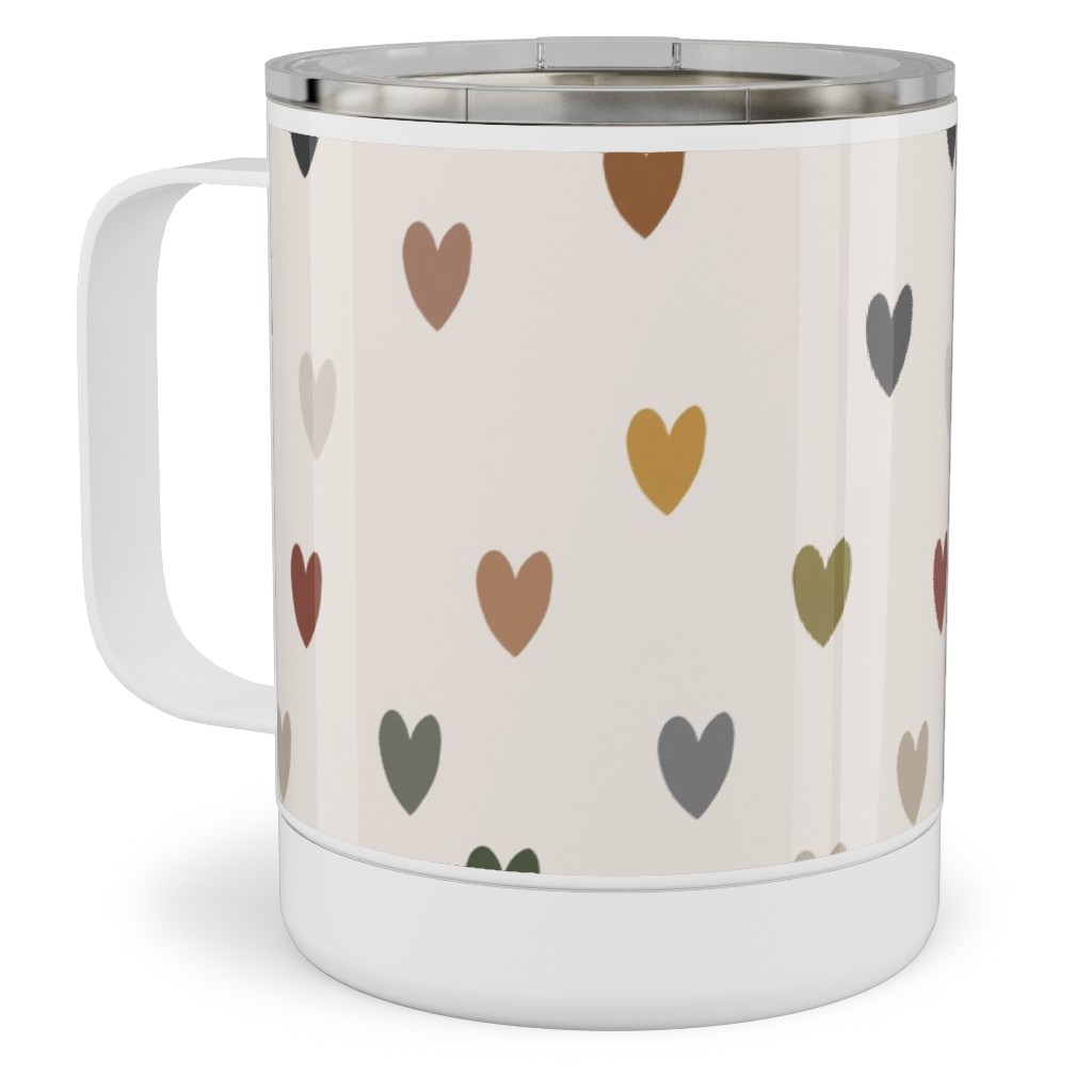 Earthy Colored Hearts - Multi Muted Ceramic Mug | Shutterfly