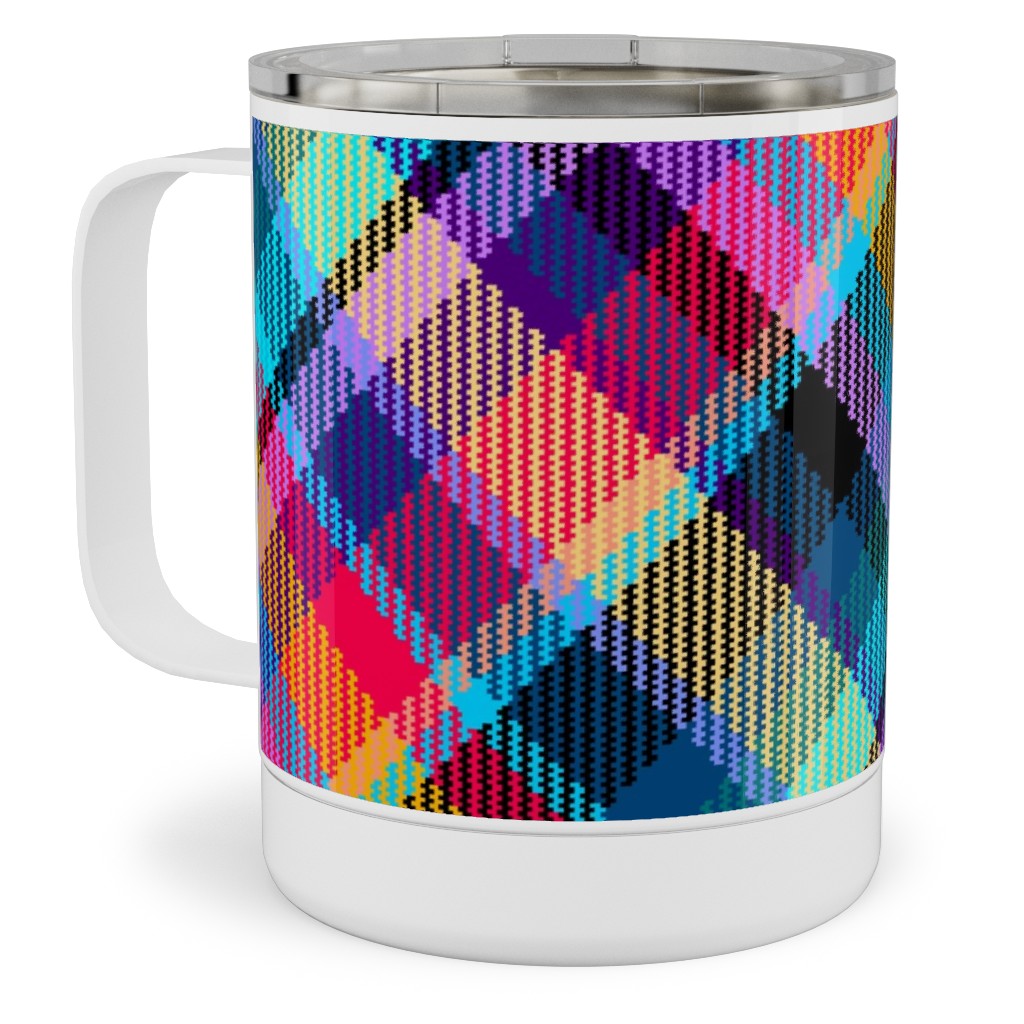 Madras Plaid - Tropical Night Stainless Steel Mug | Shutterfly