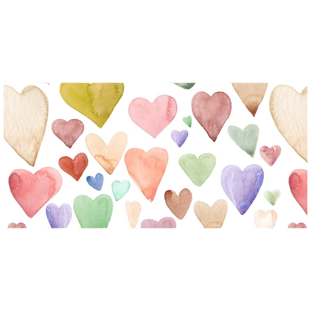 Earth Tone Hearts - Multi Muted Stainless Steel Water Bottle with Straw ...