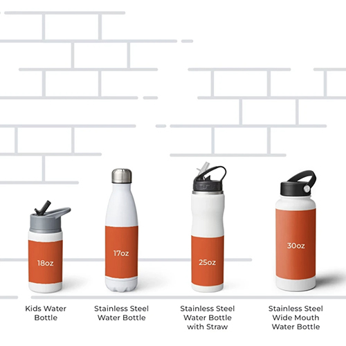 Pictogram Stainless Steel Water Bottle with Straw by Shutterfly ...