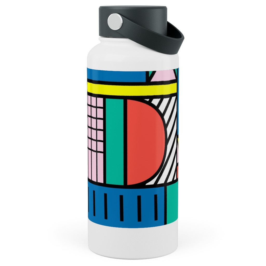 Memphis Color Block Stainless Steel Wide Mouth Water Bottle | Shutterfly