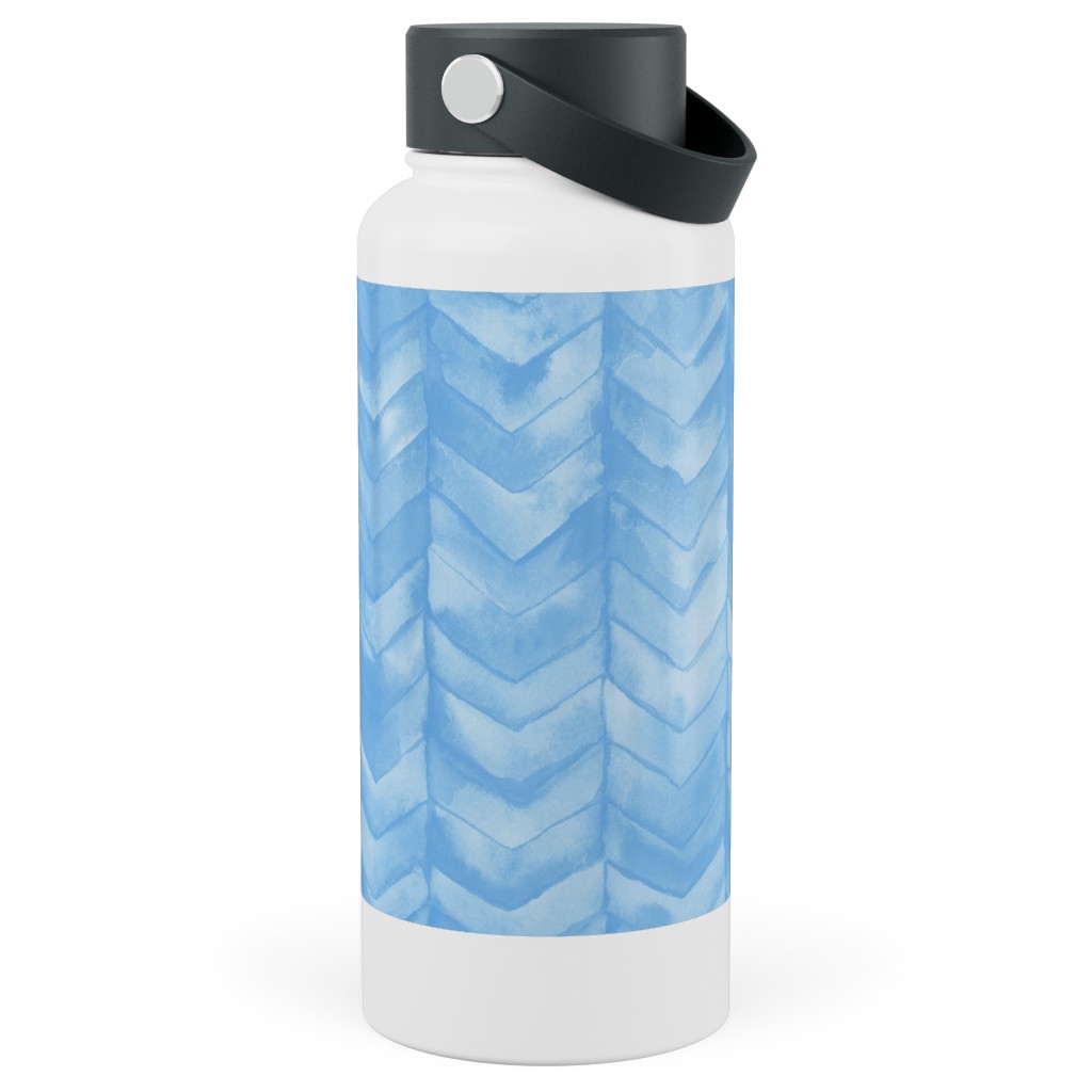 Watercolor Chevron Stainless Steel Wide Mouth Water Bottle | Shutterfly