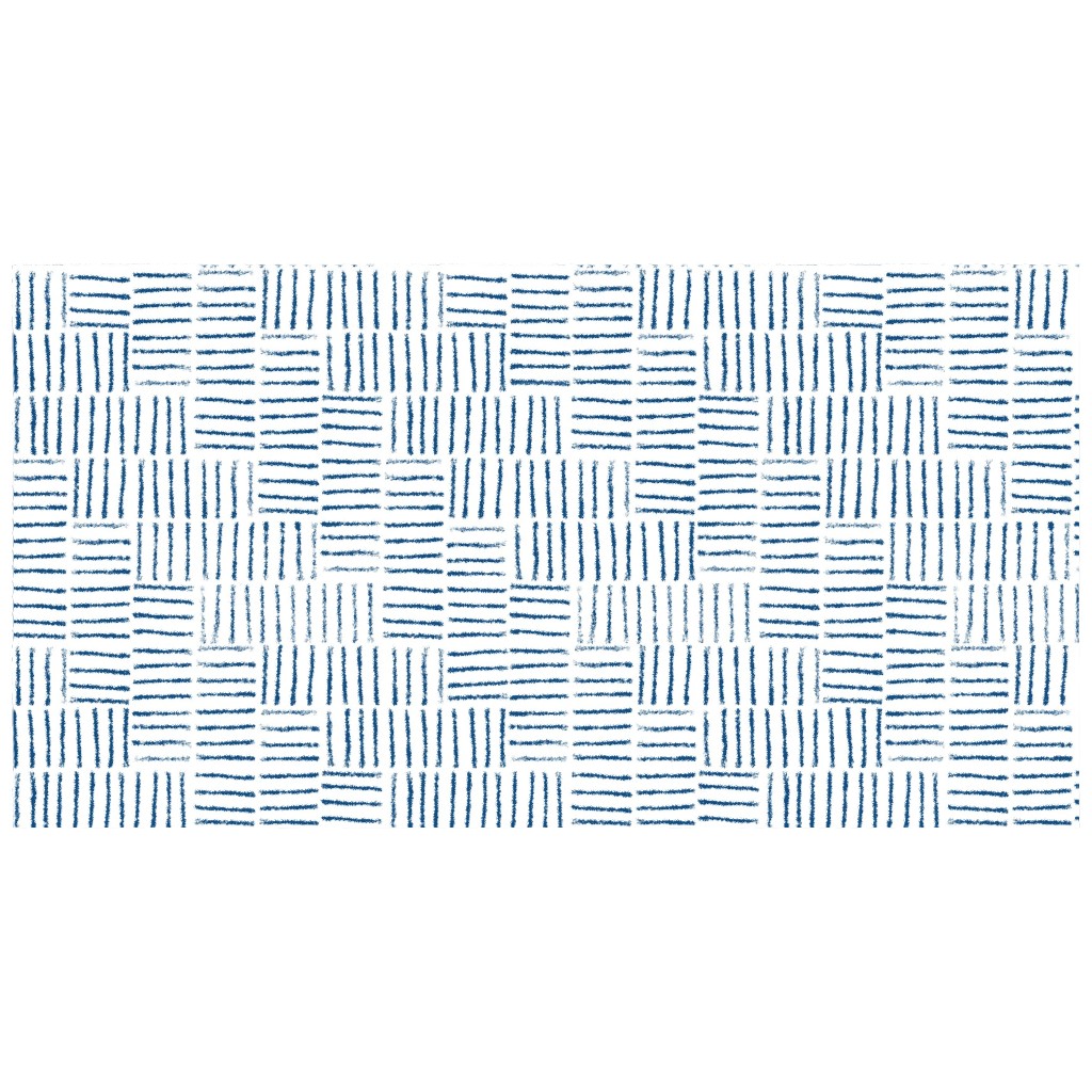 Herringbone String - White & Classic Blue Stainless Steel Wide Mouth ...