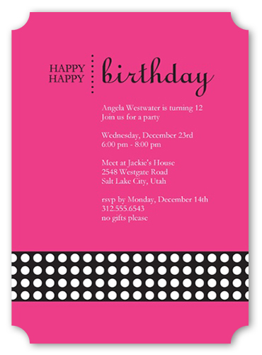 Pink Party Invitations | Shutterfly