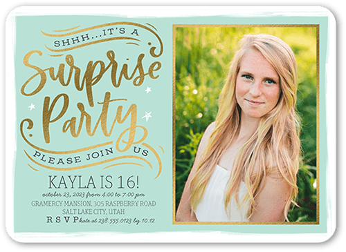 Secret Party 5x7 Stationery Card by Petite Lemon | Shutterfly