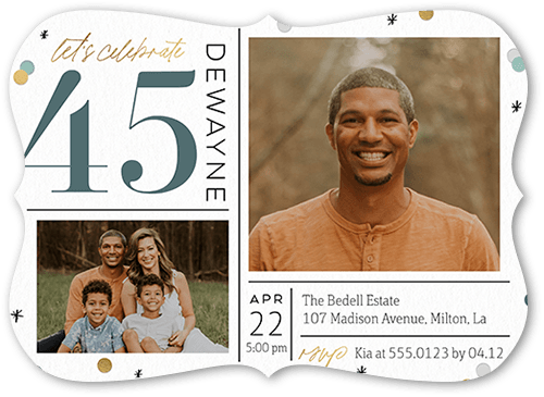 White Birthday Invitations | Shutterfly