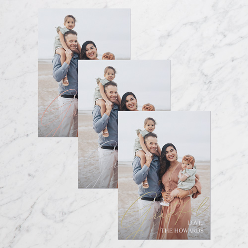 Overlay Shine 5x7 Stationery Card by Yours Truly | Shutterfly