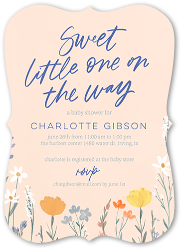 Little Elephant Girl 5x7 Custom Baby Shower Invitations | Shutterfly
