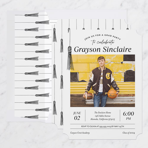 Headline Celebration 5x7 Stationery Card by Blonde Designs | Shutterfly