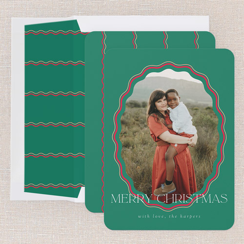 Wavy Oval Frame 5x7 Stationery Card by Yours Truly | Shutterfly