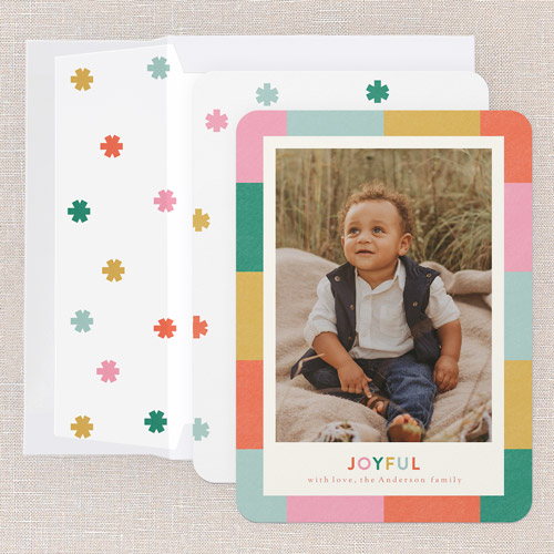 Plaid Joy Frame 5x7 Stationery Card by Yours Truly | Shutterfly