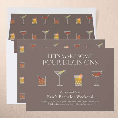 Pour Decisions 5x7 Stationery Card by Yours Truly | Shutterfly