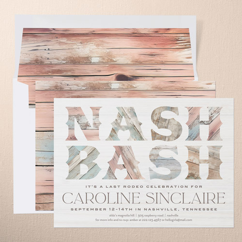 Nash Bash 5x7 Stationery Card by Hello Little One | Shutterfly