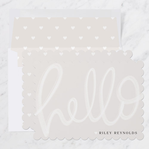Swoopy Hello 5x7 Stationery Card by Jill Smith | Shutterfly