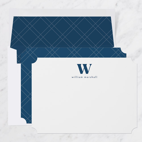 Large Initial 5x7 Stationery Card by Yours Truly | Shutterfly