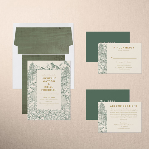 Alpine Affection 5x7 Stationery Card by Yours Truly | Shutterfly