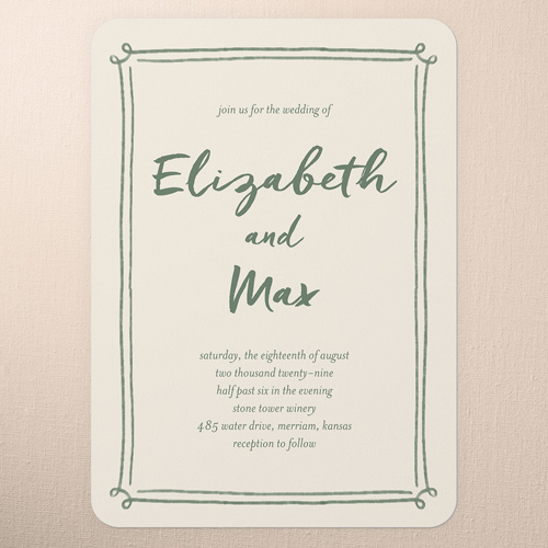 Doodle Border 5x7 Stationery Card by Yours Truly | Shutterfly