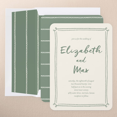Doodle Border 5x7 Stationery Card by Yours Truly | Shutterfly
