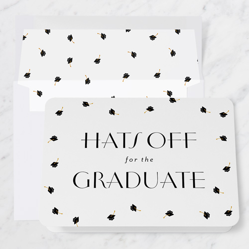 Hats Off Graduate 5x7 Folded Card by Yours Truly | Shutterfly