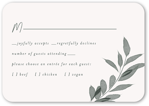 Pressed Leaves RSVP Card by Yours Truly | Shutterfly