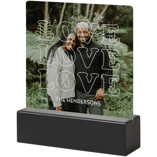 Love Repeat Overlay Tabletop Metal Prints by Shutterfly | Shutterfly