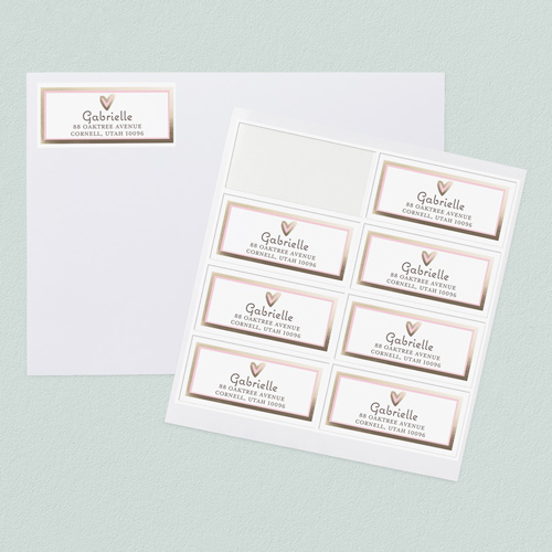 Heart Header Address Label by Simplyput | Tiny Prints