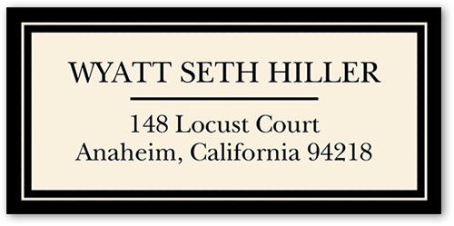 Exemplar Frame Unique Address Labels | Tiny Prints