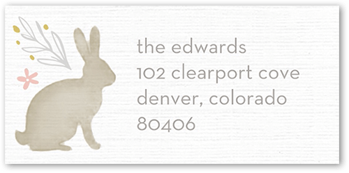 Soft Bunny Baby Address Label by Sarah Hawkins Designs | Tiny Prints