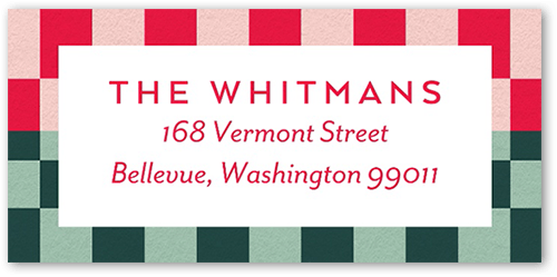 Felt Checkerboard Address Label by Jill Smith | Tiny Prints