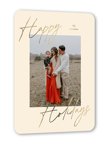 Lettered Photo 5x7 Personalized Foil Card by Magnolia Press | Tiny Prints