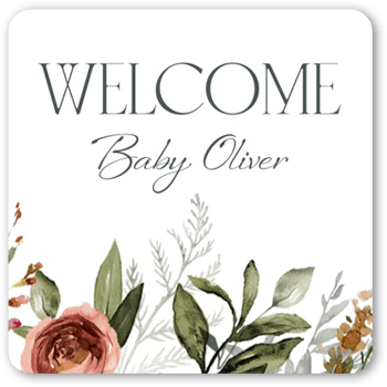 Soft Floral Baby Stickers by Lady Jae Designs | Tiny Prints