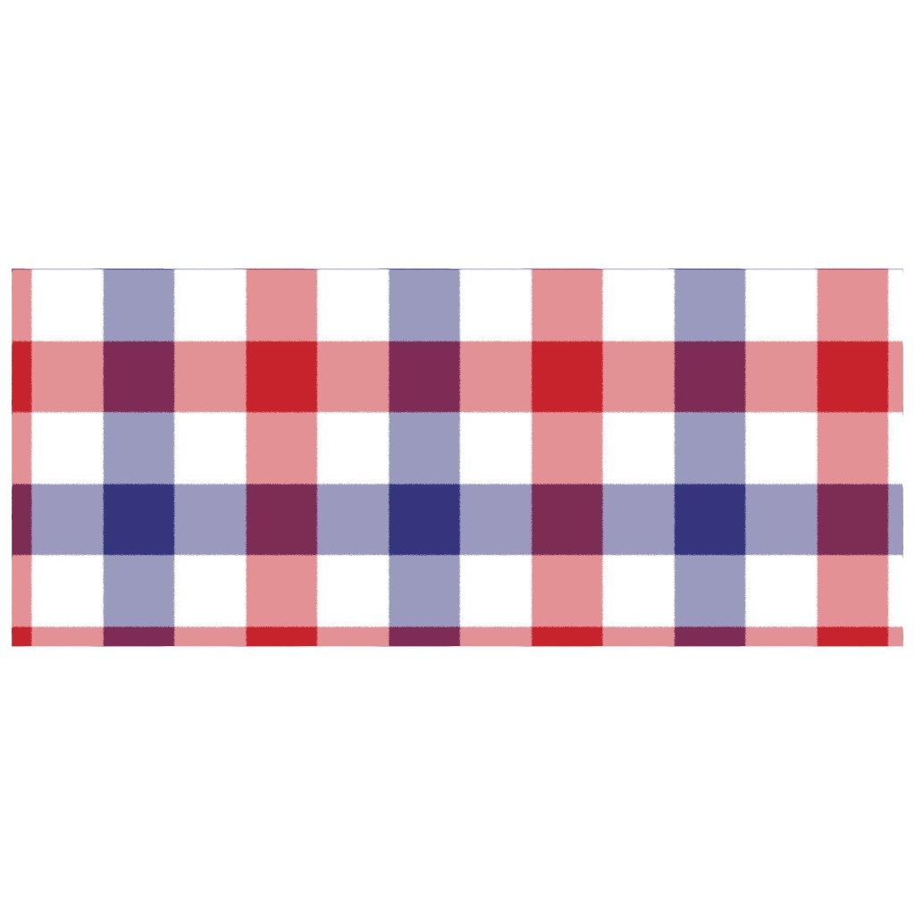 Red White and Blue Gingham Checks Travel Mug with Handle | Shutterfly