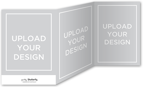 Upload Your Own Design 5x7 Tri-Fold Stationery Card by Yours Truly ...