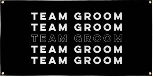 Team Groom Vinyl Banner by Shutterfly | Shutterfly