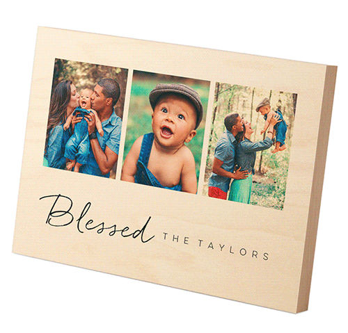 Blessed Gallery Of Three Wooden Plaque by Shutterfly | Shutterfly