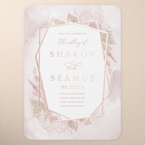 Rose Gold Invitation Card | Shutterfly