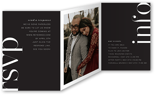 Modern Contrast 5x7 Tri-Fold Stationery Card by Kelli Hall | Shutterfly