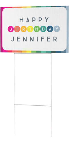 Rainbow Party Yard Sign by Shutterfly | Shutterfly