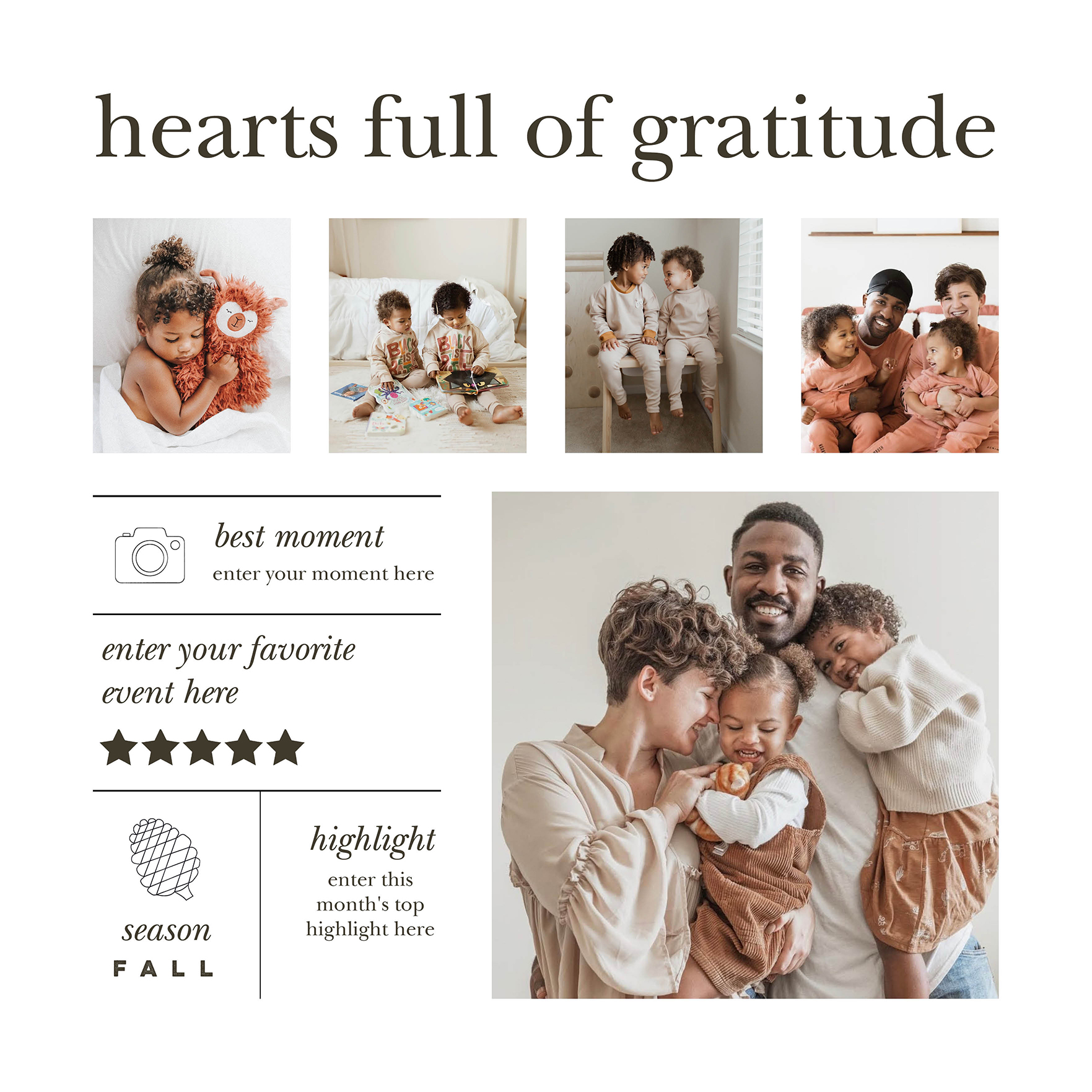 Modern Year In Review Gallery Calendar Wall Calendar | Shutterfly