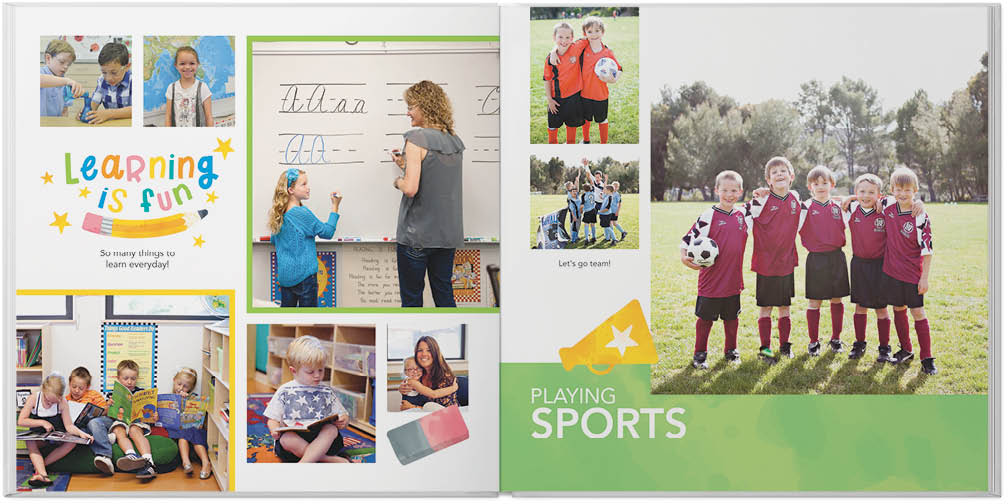 Colorful Elementary School Yearbook Photo Book | Shutterfly