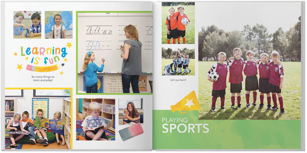 Colorful Elementary School Yearbook Photo Book | Shutterfly