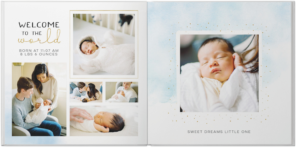 Watercolor Baby Boy Photo Book | Shutterfly