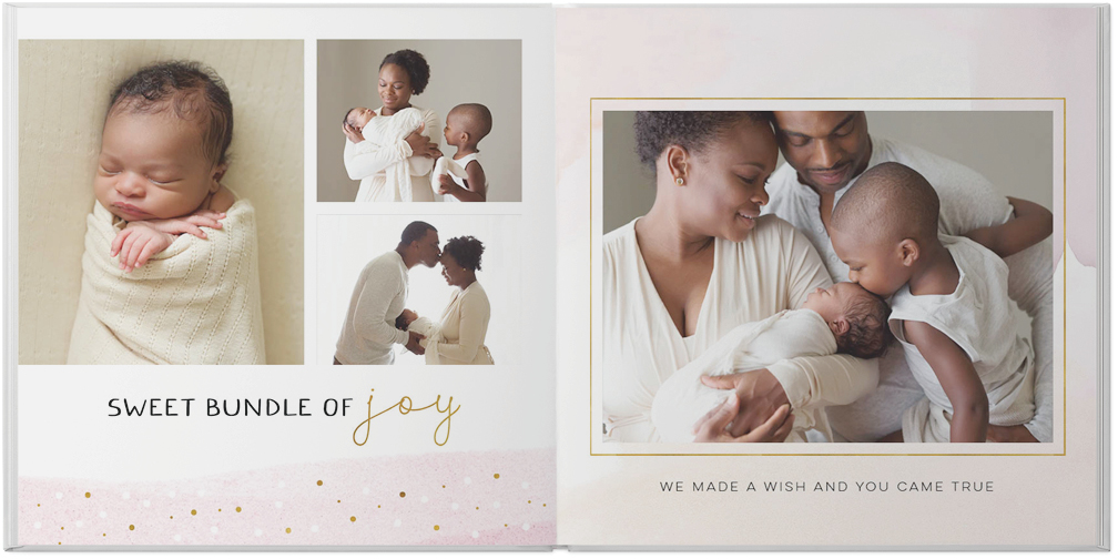 Watercolor Baby Girl Photo Book | Shutterfly
